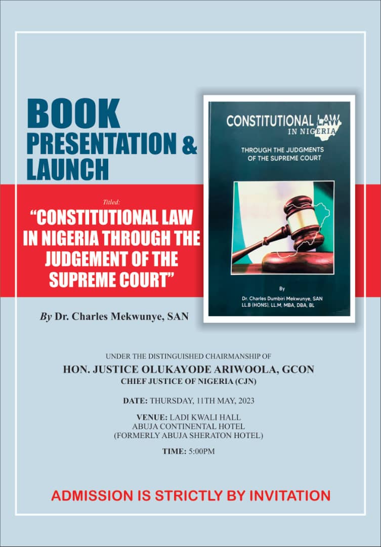 New Book Mainstreams How Nigerian Legal System Works - MyPromptTV